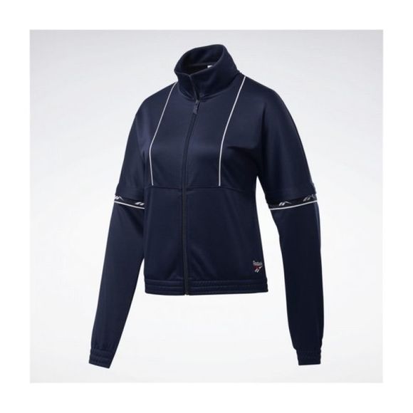 Reebok | Jackets & Coats | Reebok Womens Vector Tape Track Jacket Blue ...